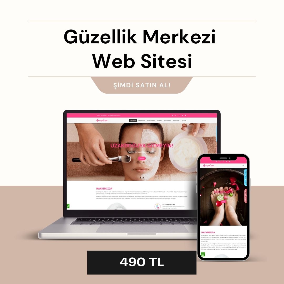 Güzellik Merkezi Web Sitesi | CicaSoft Yazılım Hizmetleri
